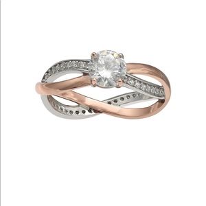 Jewelry | New Two Tone Silver Rose Gold Ring Sz 7 | Poshmark